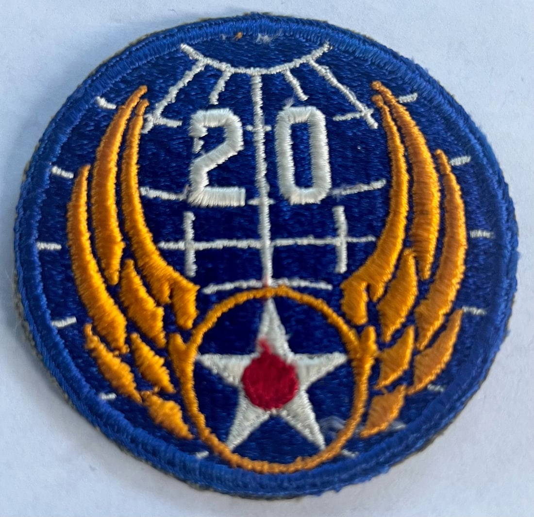 Usaaf 20th Air Corps Round Military Patch Auction