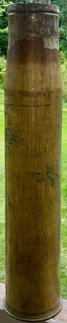 Wwii 23 1/2" Brass Ordnance Shell Casing 90mm M19 Artillery Shell