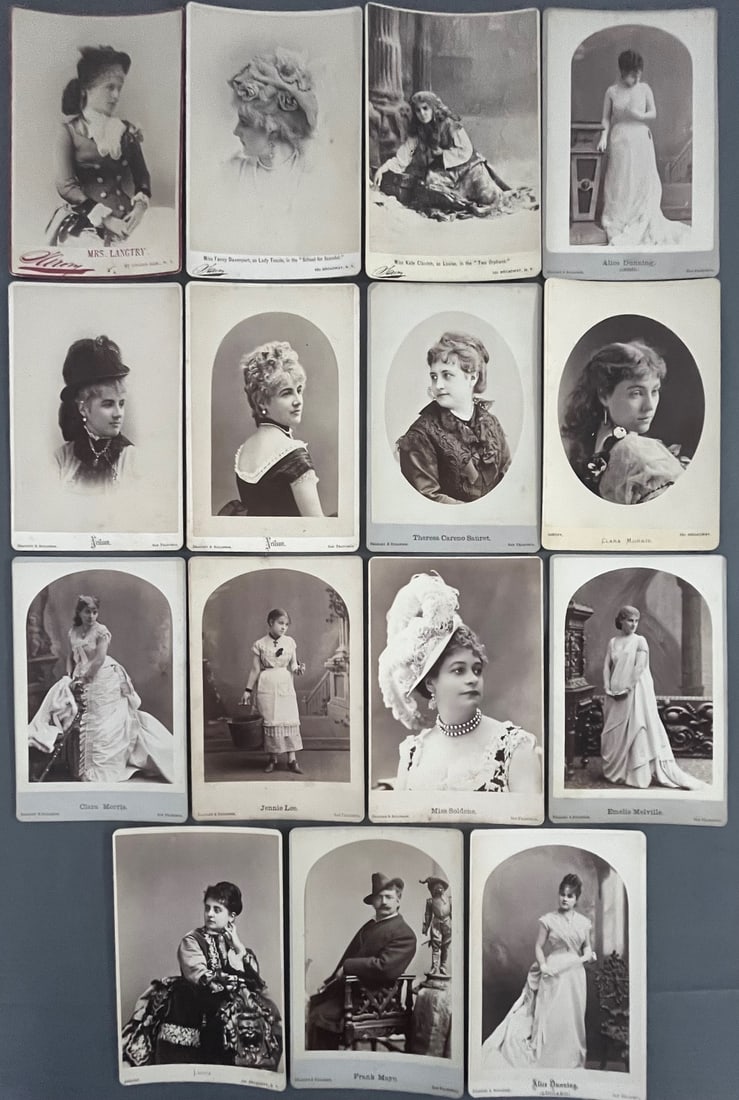 Lot Of 15 Victorian Cabinet Cards, Theater Actors & Actresses, Sarony ...