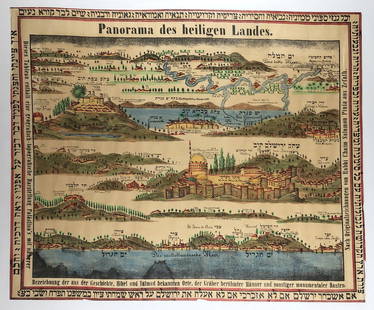 Map Of The Holy Land; View Of Jaffa. 1663, 1709.