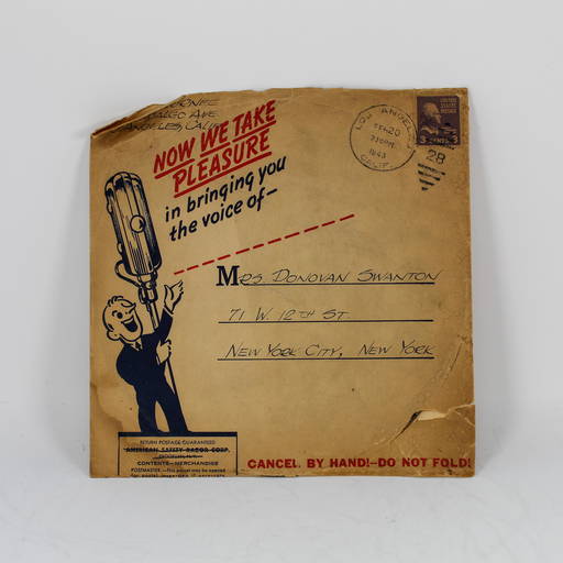 Vintage Voice O Graph Record With Pow Message