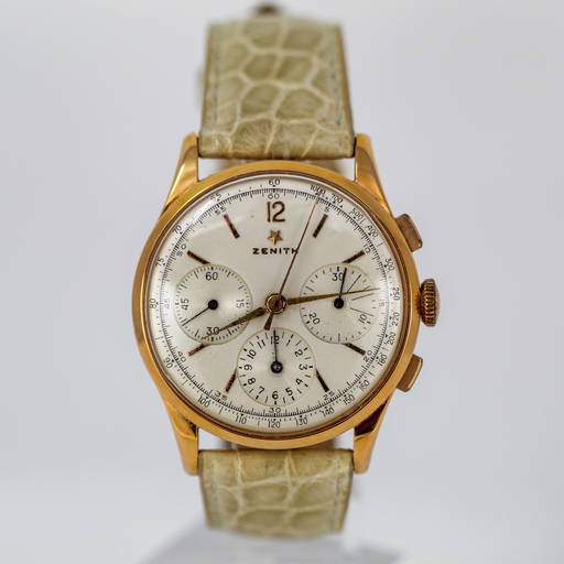 Vintage Zenith Chronograph Gold Wristwatch