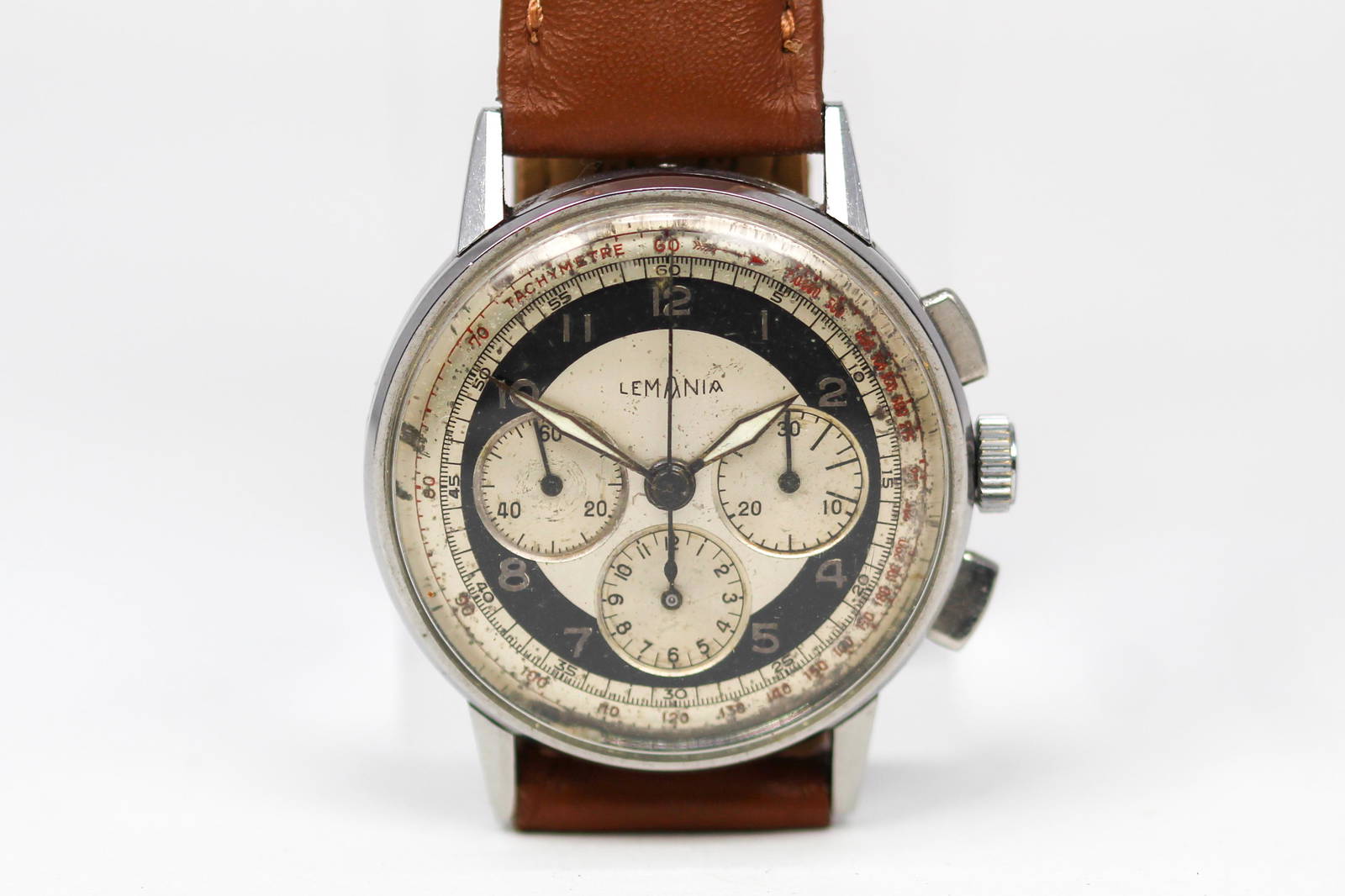 Vintage Lemania Chronograph Wristwatch Auction