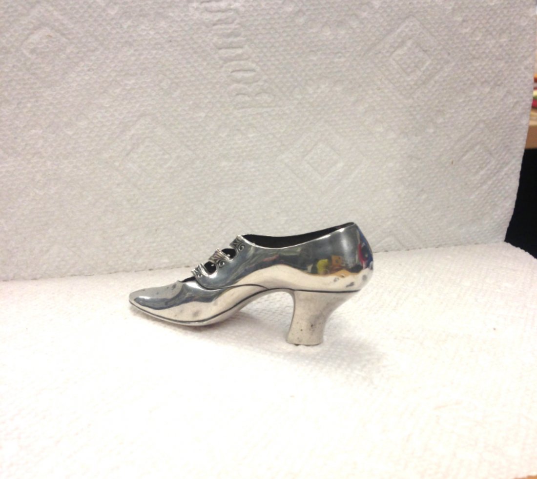 Antique Sterling Silver Shoe 3 Inch Long Hallmark
