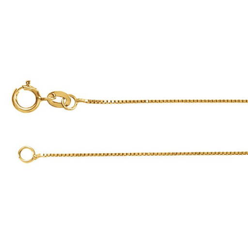 Box Link Chain 14k Gold 18 Inch Solid Gold Box Retail