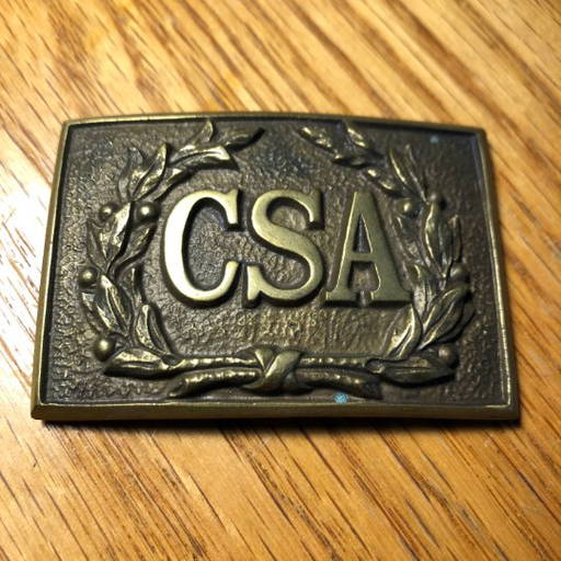 Vintage 1980's Csa Belt Buckle 2.75" Wide Preowned...