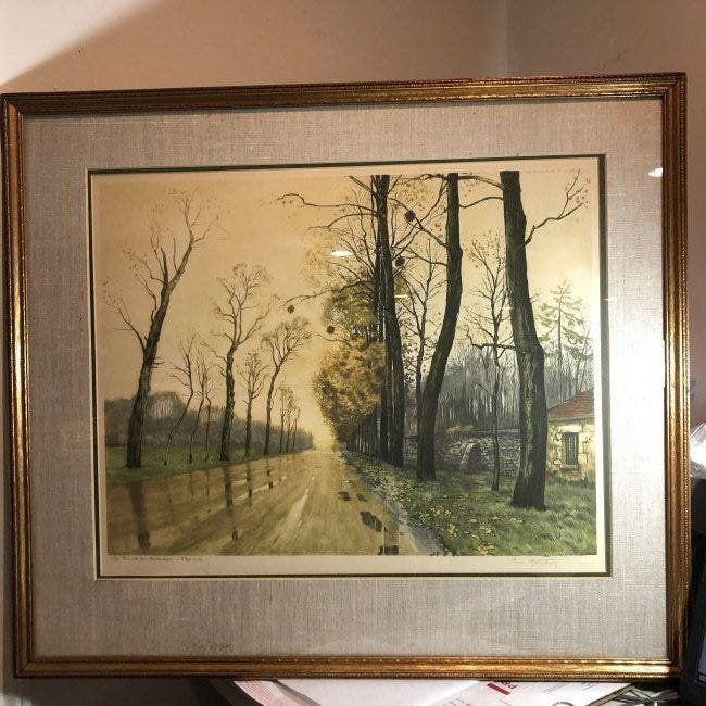 Paris Etching Society Ny Usa, Sidney Z. Lucas Etching..