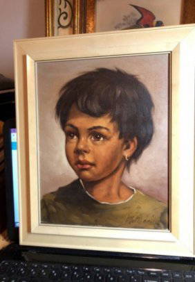 Vintage M. Marini Gypsy Children Series Oil on Canvas (#0646) on Nov 27 ...