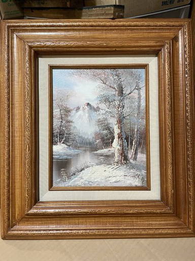 M. SCOTT Oil on Artist Board Stream Landscape Painting (#0396) on Feb ...