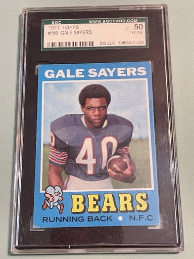 SGC Certified Gale Sayers 1971 Topps #150 Graded Football Card as ...