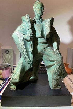Vtg Austin Productions 1989 Sculpture Japanese Samurai By Lee Garza 18. ...
