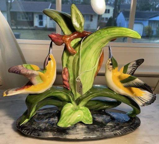 Vintage Stangl Double Hummingbirds Pottery 9.5" Long Preowned From An ...