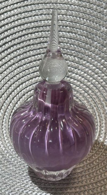 Vintage Art Glass Signed Vandermark #1014 Perfume Bottle With Clear ...