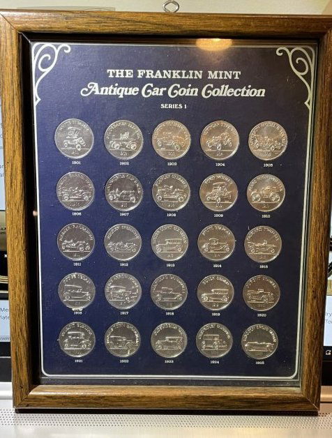 The Franklin Mint Antique Car Coin Collection Series 1 1968 In A Frame ...
