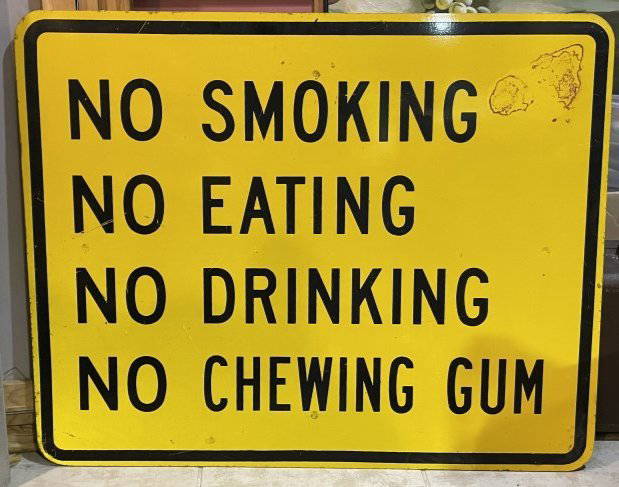 Heavy Duty High Intensity Aluminum No Smoking, Eating, Drinking ...