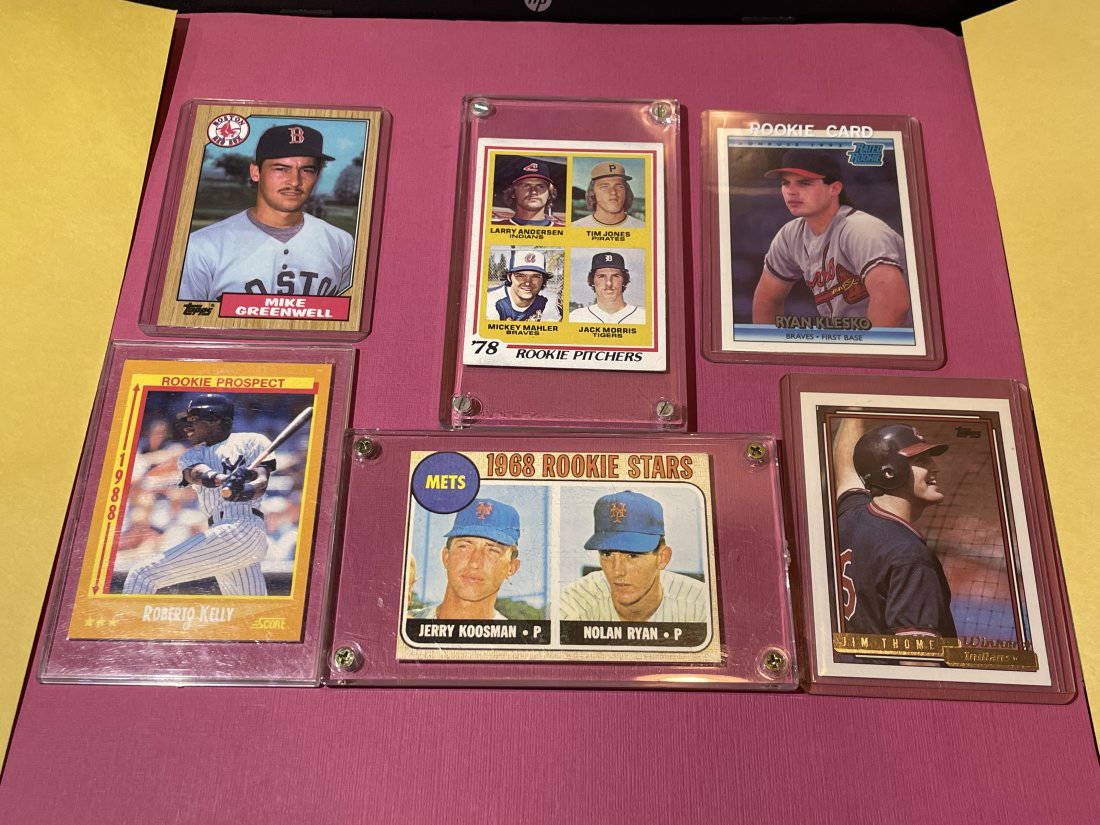 6-baseball Cards All Good Sharp Corners Lot-550. Auction