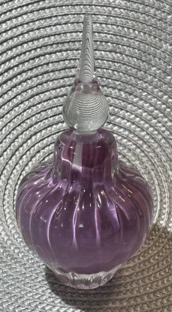 Vintage Art Glass Signed Vandermark #1014 Perfume Bottle With Clear ...