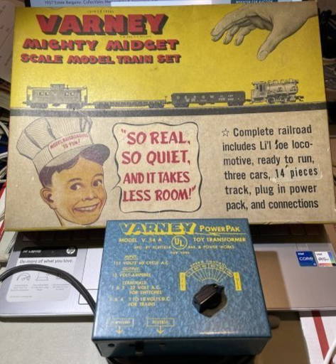 Varney Mighty Midget Scale Model Ho Train Set Antique Liâ€™l Joe Loco ...