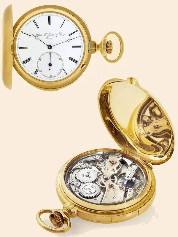 140: Albert H. Potter & Co. 18K yellow gold pocket