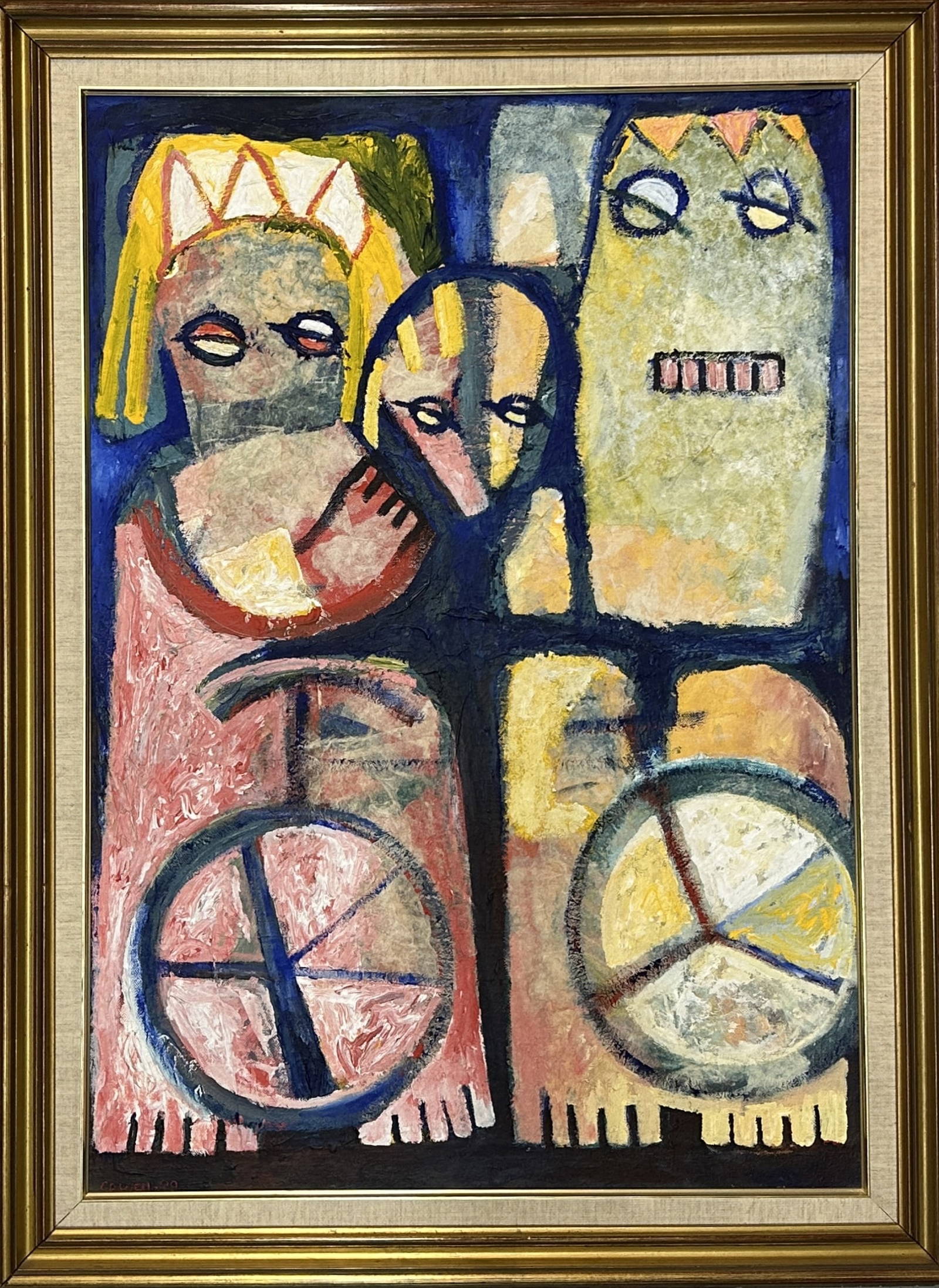 Eric Cadien, Family With Bicycle, 1989 Auction