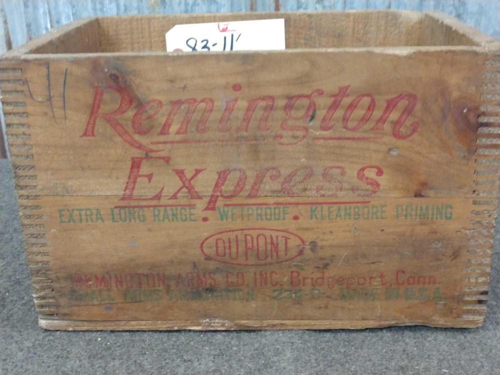 For Auction: Vintage Remington Wooden Ammo Box (#0249B) on May 10, 2020 ...