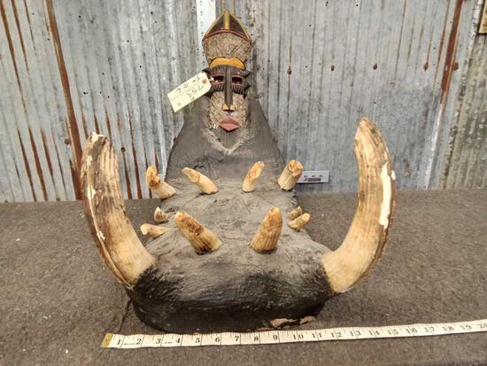 Authentic African Hippopotamus Tusk Display Authentic African Hippopotamus Tusk Display