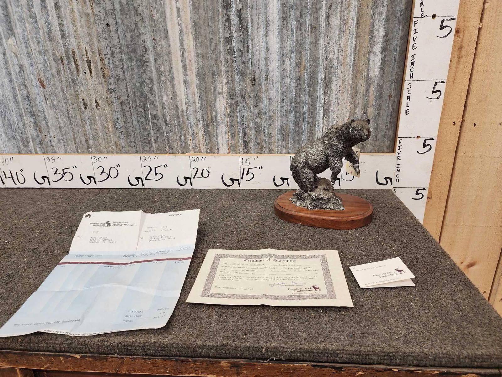 Rusty Phelps Pewter Sculpture Monarch Of The North Auction