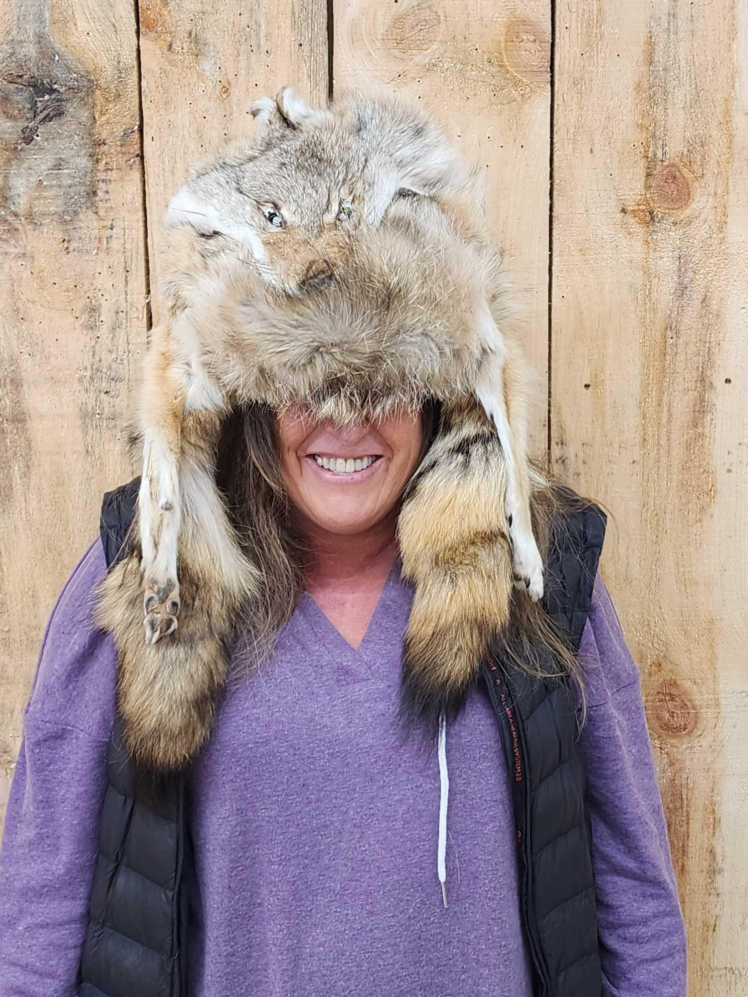Coyote Fur Mountain Man Hat Auction