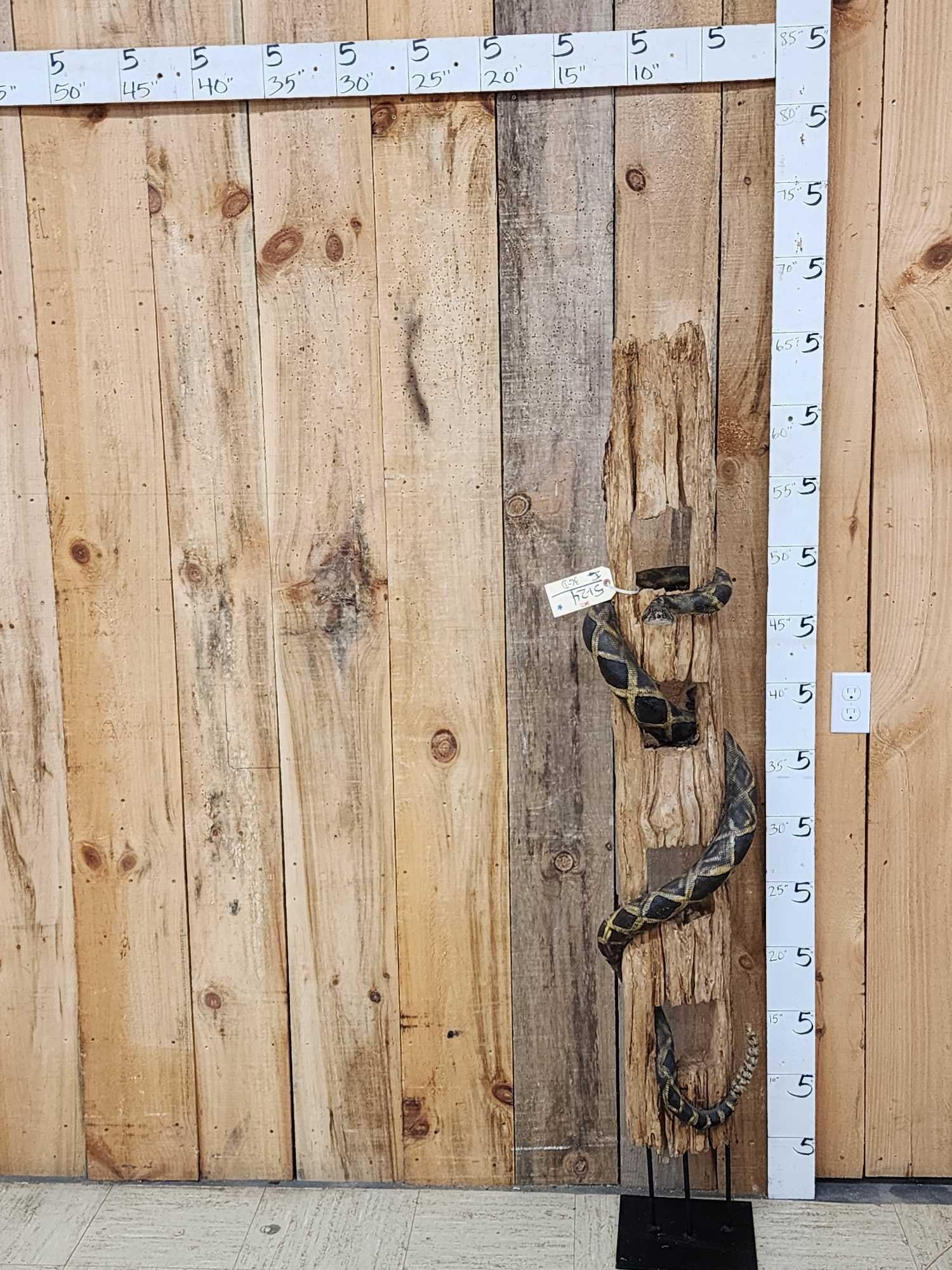 Giant Reproduction Diamondback Rattlesnake Taxidermy Auction