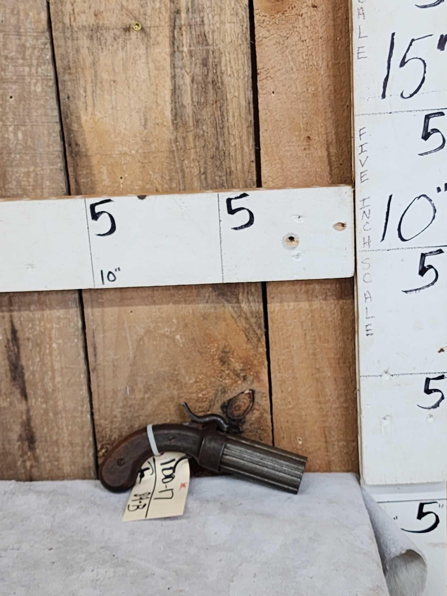 6 Shot Black Powder Pepper Box Pistol Auction