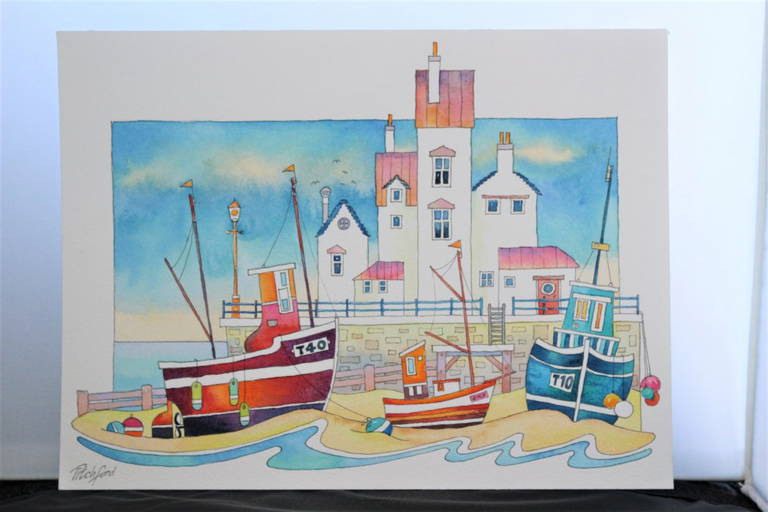 Original Watercolour And Ink By Artist Neil Pitchford