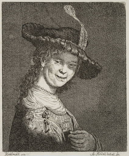 J. Riedel (*1736) After Rembrandt (*1606), Saskia Uylenburgh, Rembrandt ...