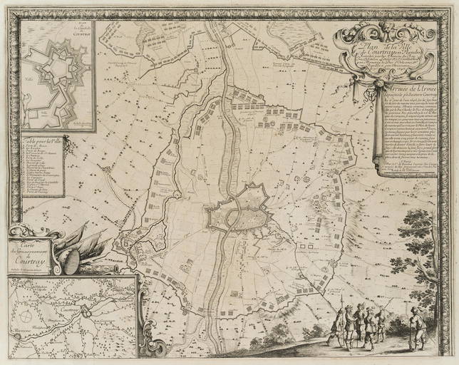 S. Pontault De Beaulieu (*1612), Map Of The Battle Of Courtrai, 1694 ...