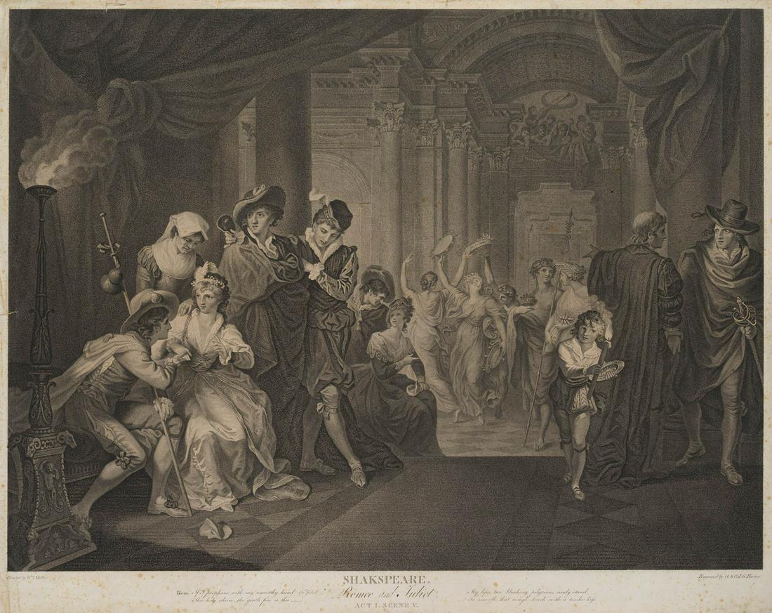 J. Facius (*1750) After Miller (*1796), Romeo Und Julia, 1792, Crayon ...
