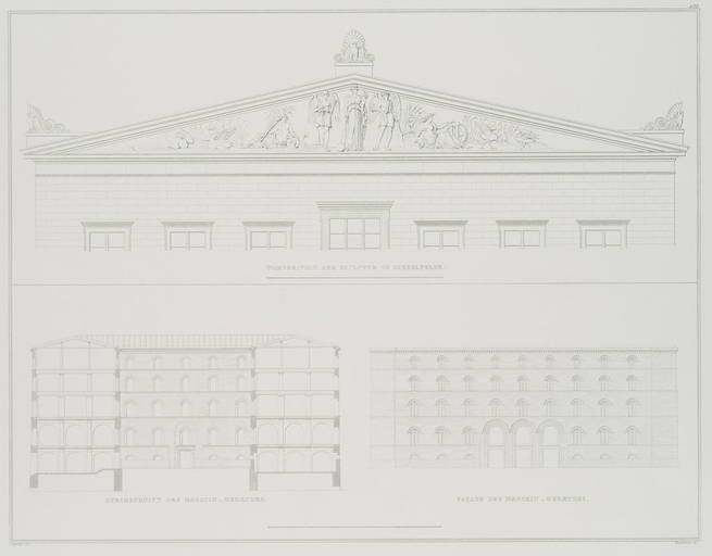 After Schinkel (*1781), Sculpture In The Gable Field, Architecture ...