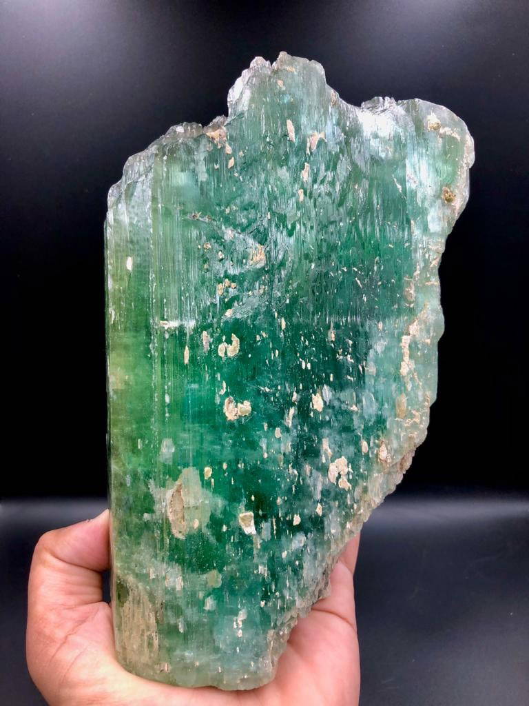 1920 Grams Unique Large Hand Size Double Terminated Hiddenite Crystal ...