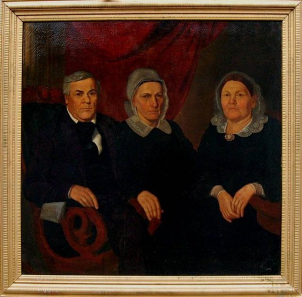 Important Samuel Shaver ( 1816-1878) Oil on Canvas, Por