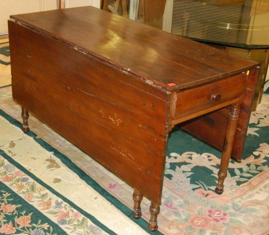 120: 19th C American Cherry Gate Leg Dining Table