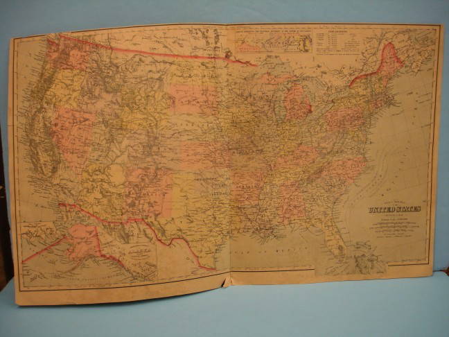 Gray's New Map Of The United States 1897 16 1/
