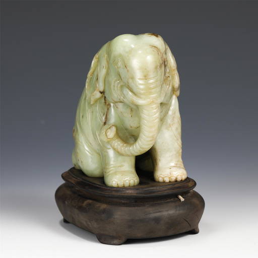 A Chinese Jade Elephant Ornaments
