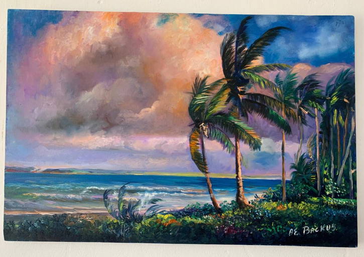 Albert E. Backus Oil On Canvas Painting, Signed