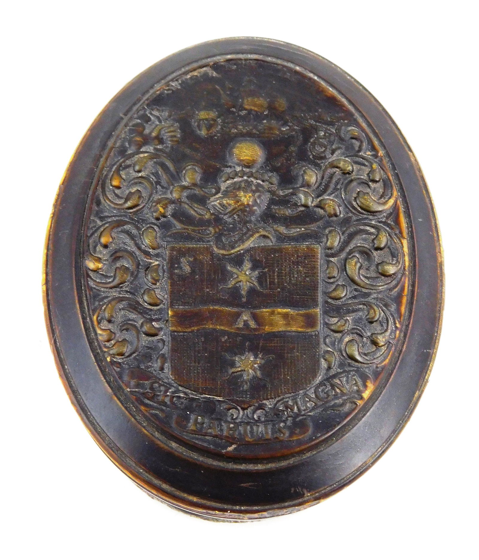 Early 19th C. tortoise shell covered box, oval form - Jun 08, 2020 ...