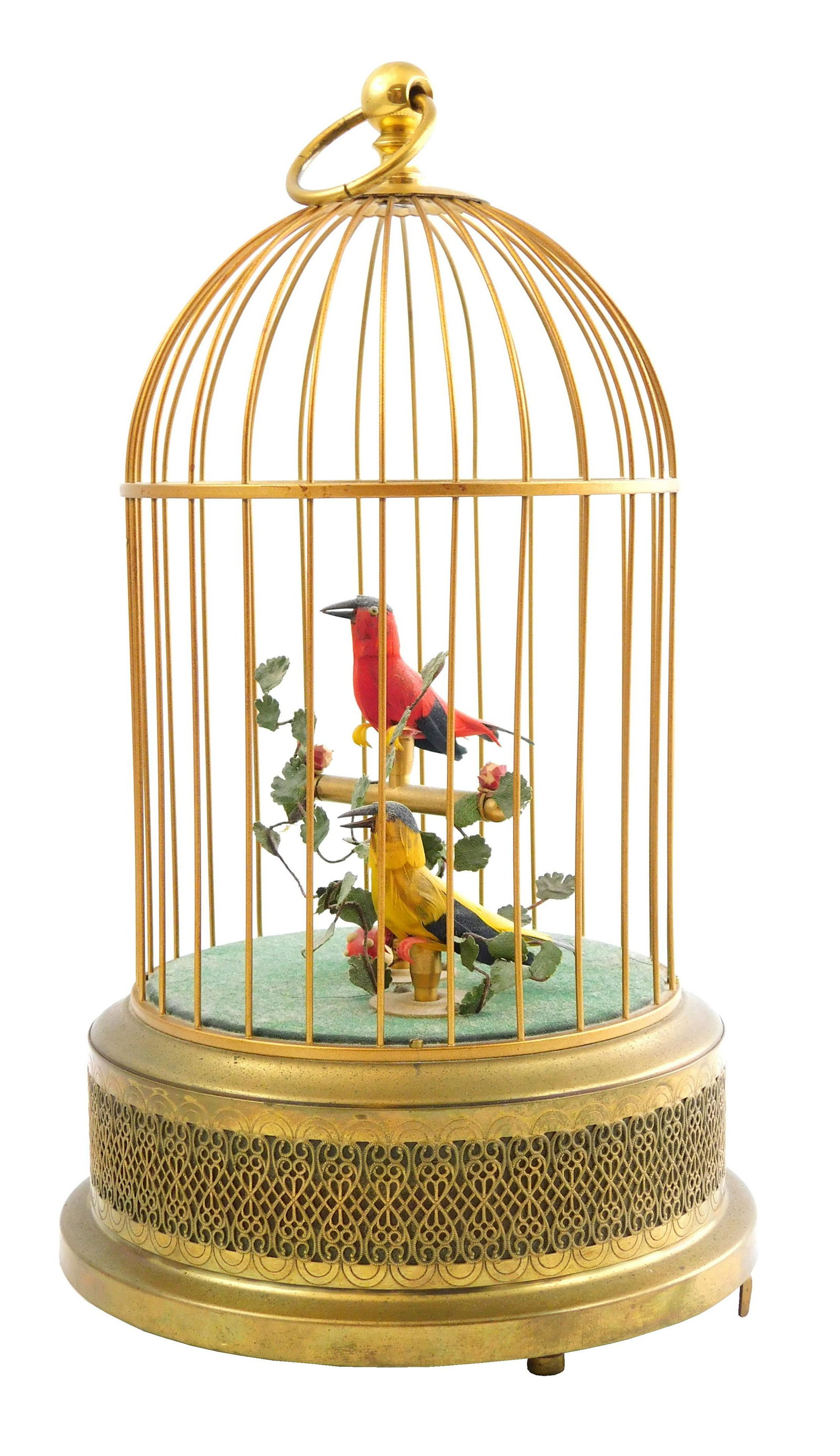 West German bird cage musical box, under a gilt wire - Nov 02, 2020 ...