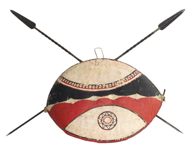 TRIBAL: Maasai Warrior's Shield and Spears, Kenya, 20th - Sep 13, 2021 ...