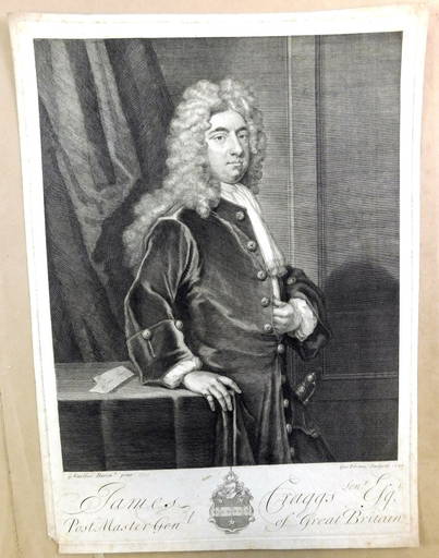George Virtue (british 1684 1756), "portrait Of James Craggs, Sr. Esq ...