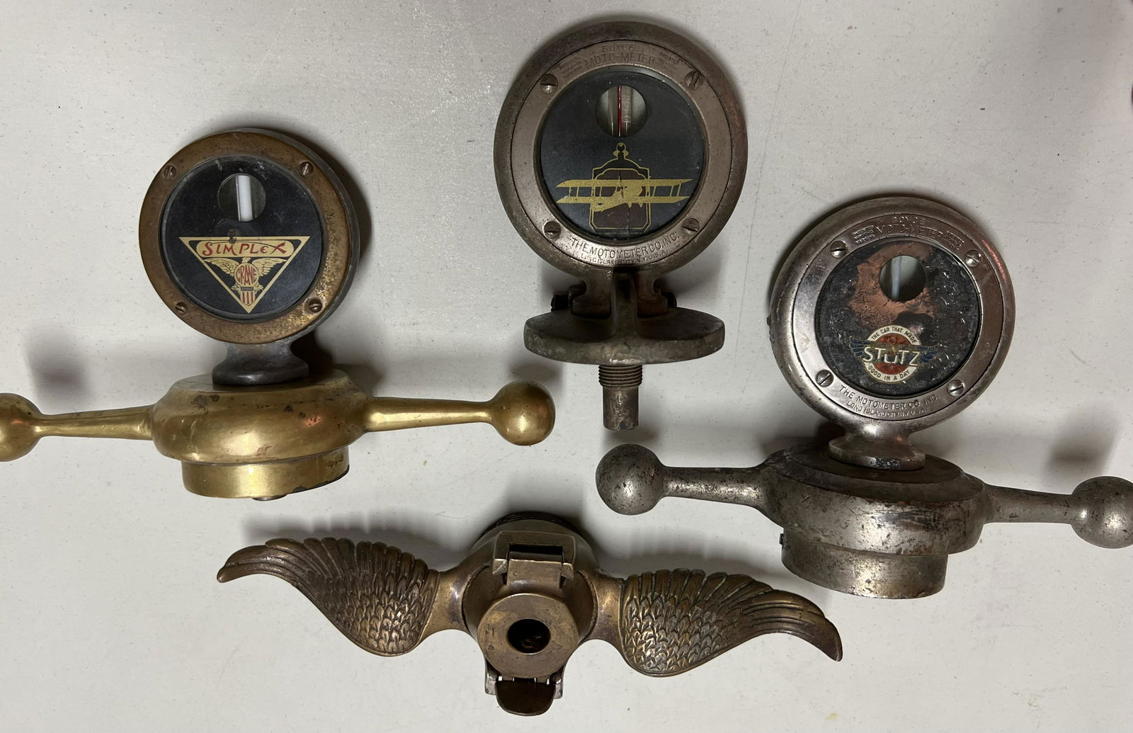 Simplex, Stutz And Packard Motometers, With Original Nameplates And A ...