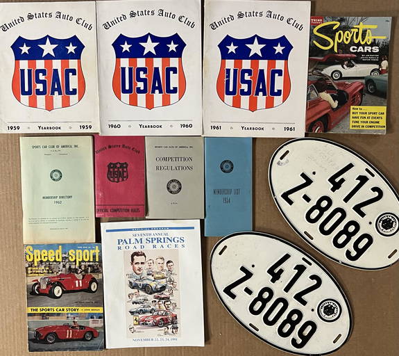 1950’s Scca Competition Regulations, Membership Lists, Three Usac ...