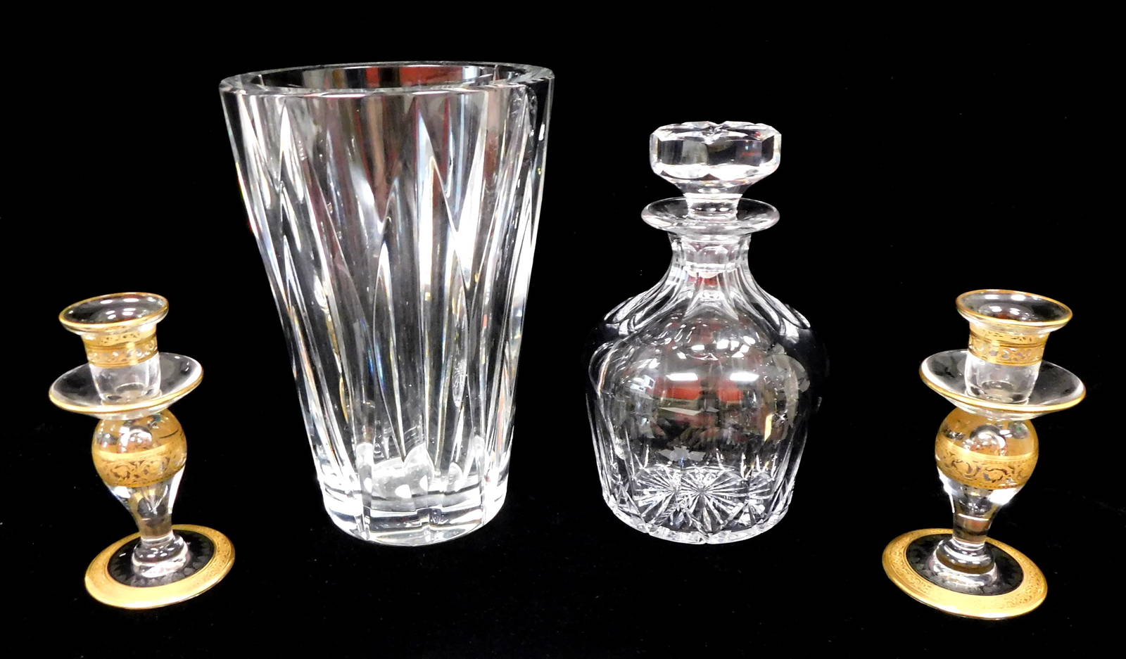 Glass: Cartier And St. Louis, Four Pieces Of Fine Crystal, Including ...