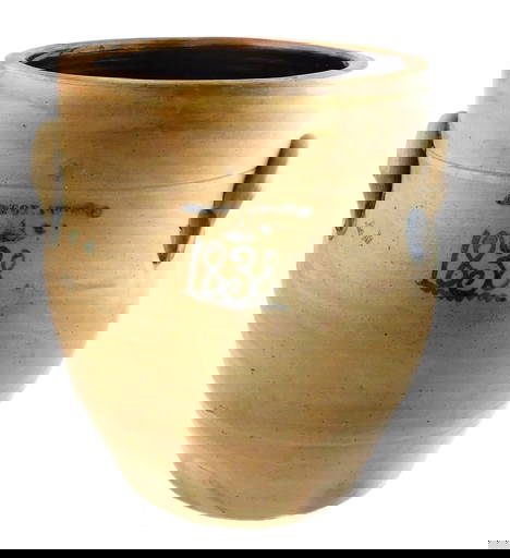 American Salt Glazed Stoneware Crock By E. S. Fox, Athens, N.y., 1838 ...