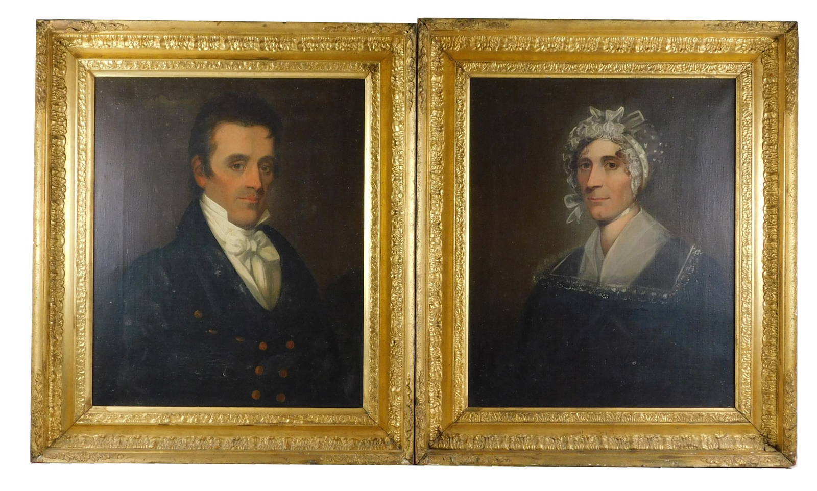 American School Portraits Of Jacob Resor And Mrs. Jacob Resor, C. 1800 ...